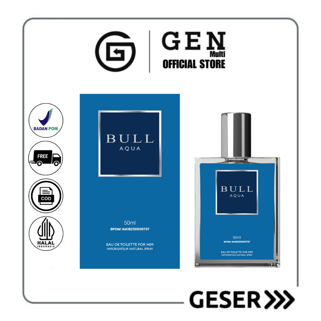 Jual GEN - [BPOM] Parfum Bull Aqua 50ml Premium / Parfum Bull Aqua 50ml ...