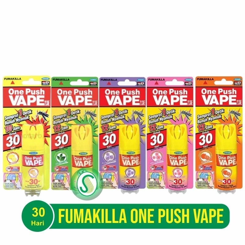 Jual Fumakilla one push Vape 30 hari obat nyamuk sekali semprot ...
