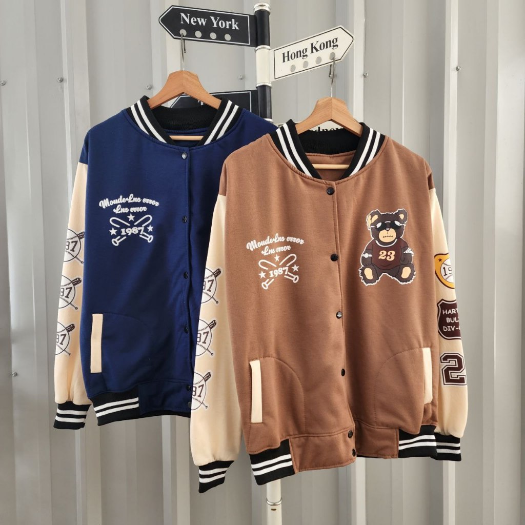 Jual (isi 2 pcs) Jaket couple pasangan terbaru / jaket varsity Couple ...