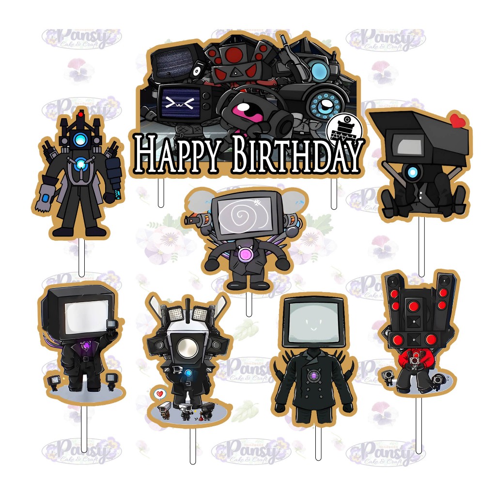 Jual Cake topper / Cupcake topper Titan Cameramen Skibidi Toilet ...