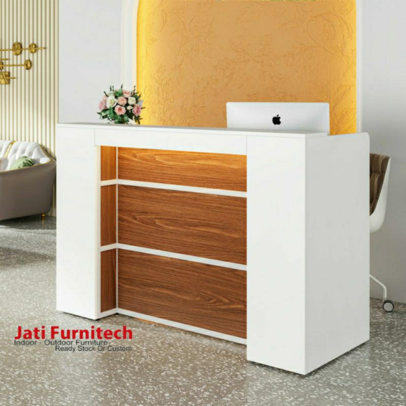 Jual meja kasir simple - meja kasir hpl - jaf interior | Shopee Indonesia