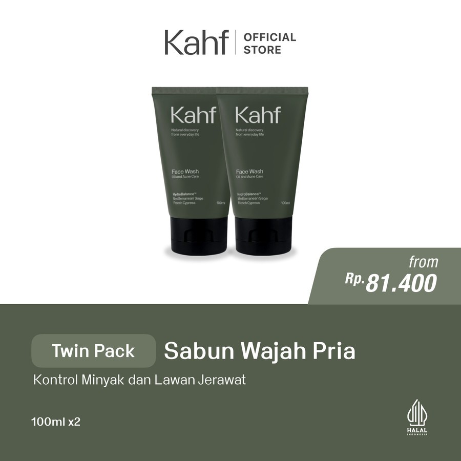 Jual Kahf Oil and Acne Care Face Wash 100 ml Twin Pack | Shopee Indonesia