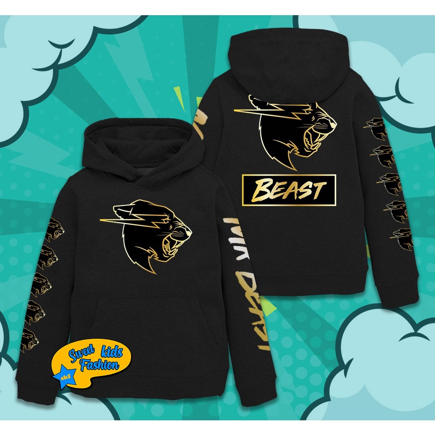 Jual Jaket Hoodie Anak Mr Beast Gold Logo Sweater Jaket Mr Beast Anak ...