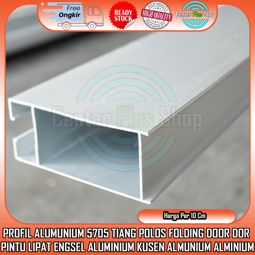 Jual TIANG POLOS FOLDING DOOR PER 10 CM PROFIL ALUMUNIUM PINTU LIPAT ...