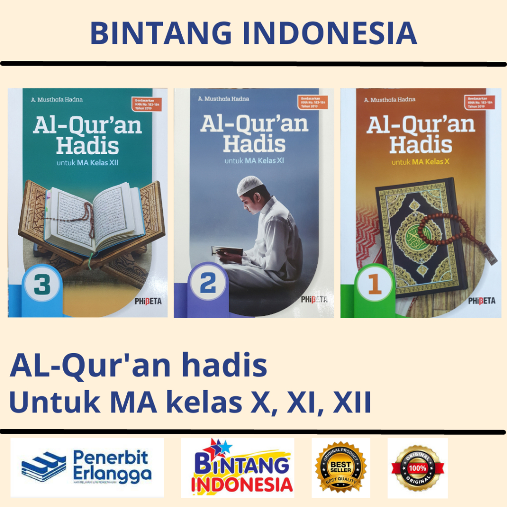 Jual Phibeta - Al Qur'an Hadis untuk Kelas 1,2,3 MA | Shopee Indonesia