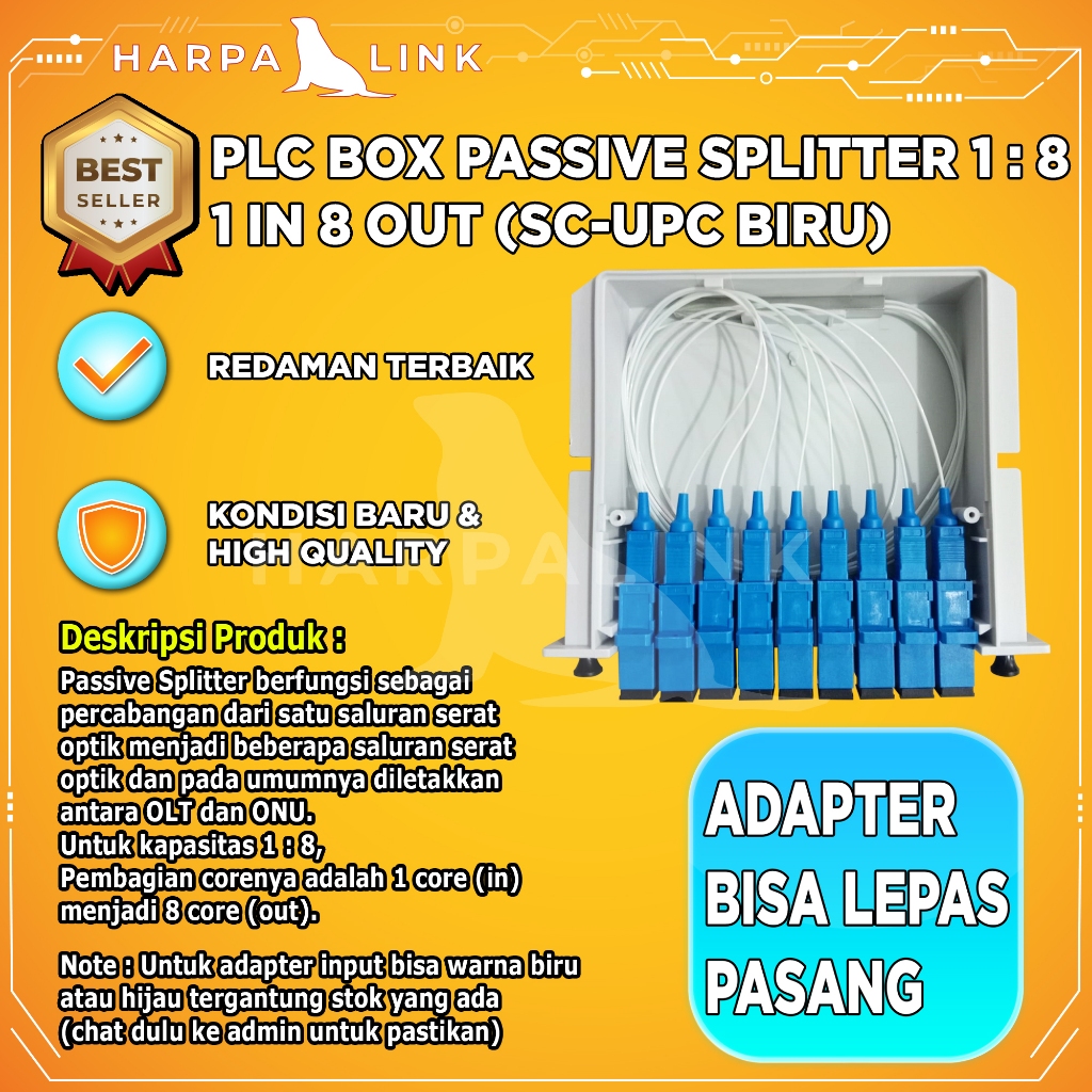 Jual Passive Splitter Box 1:8 SC UPC / PLC Box 1:8 SC UPC Fiber Optik ... Jual Passive Splitter Box 1:8 SC UPC / PLC Box 1:8 SC UPC Fiber Optik ...