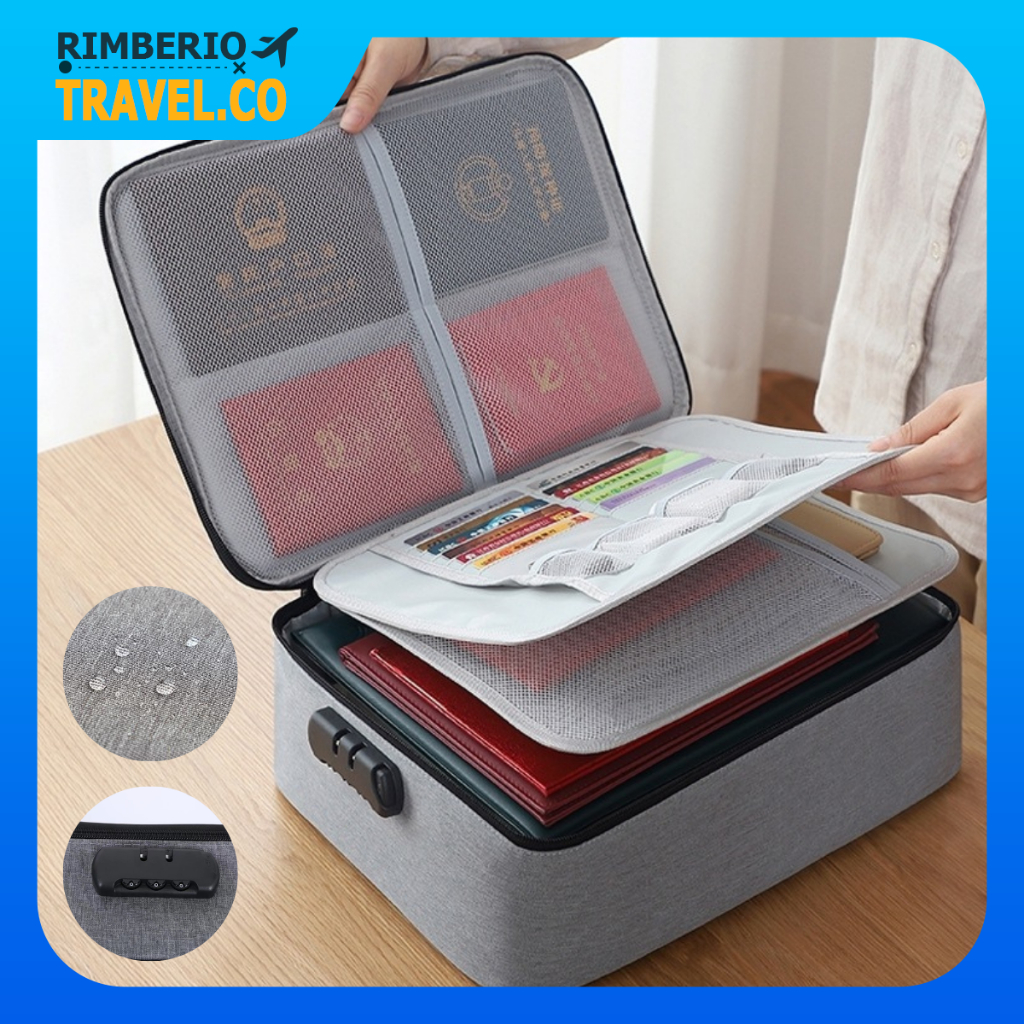Jual RIMBERIO | Tas Dokumen Tas Travel Dokumen Document Storage Box ...
