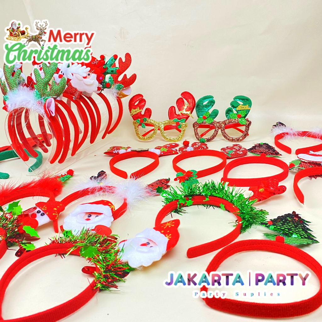 Jual Bando Natal 12 / Bandana Natal / Head Band Christmas / Hiasan ...