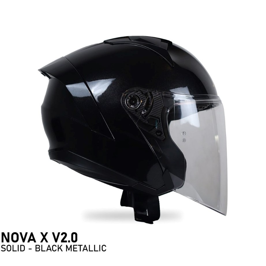 Jual Helm JPX Nova X V2.0 Black Glossy I Helm Sport I Half Face I Head ...