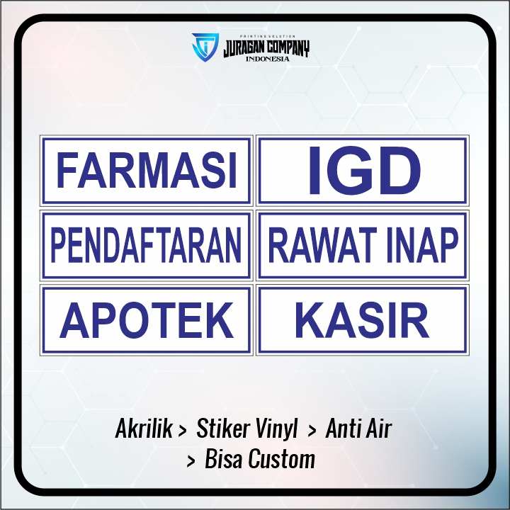Jual AKRILIK SIGN STIKER SIGN STIKER RAMBU STIKER KANTOR | Shopee Indonesia