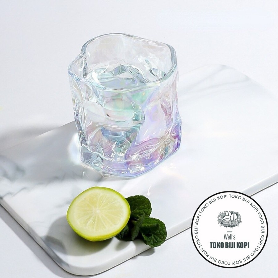 Jual Gelas Kaca Whisky Wine Japanese Yamazaki Style Rock Glass 190ml - L200 - Black Smoke ...