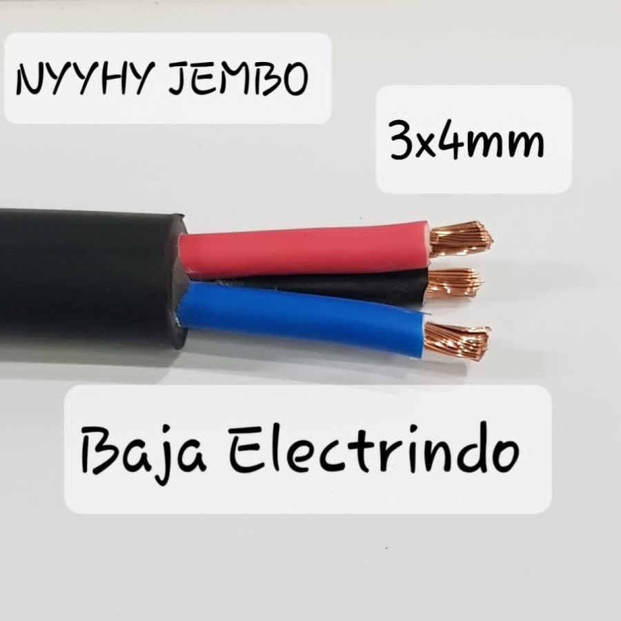 Jual Kabel Serabut isi 3 NYYHY 3x4mm JEMBO @50mtr NYYHY 3x4 mm | Shopee ...