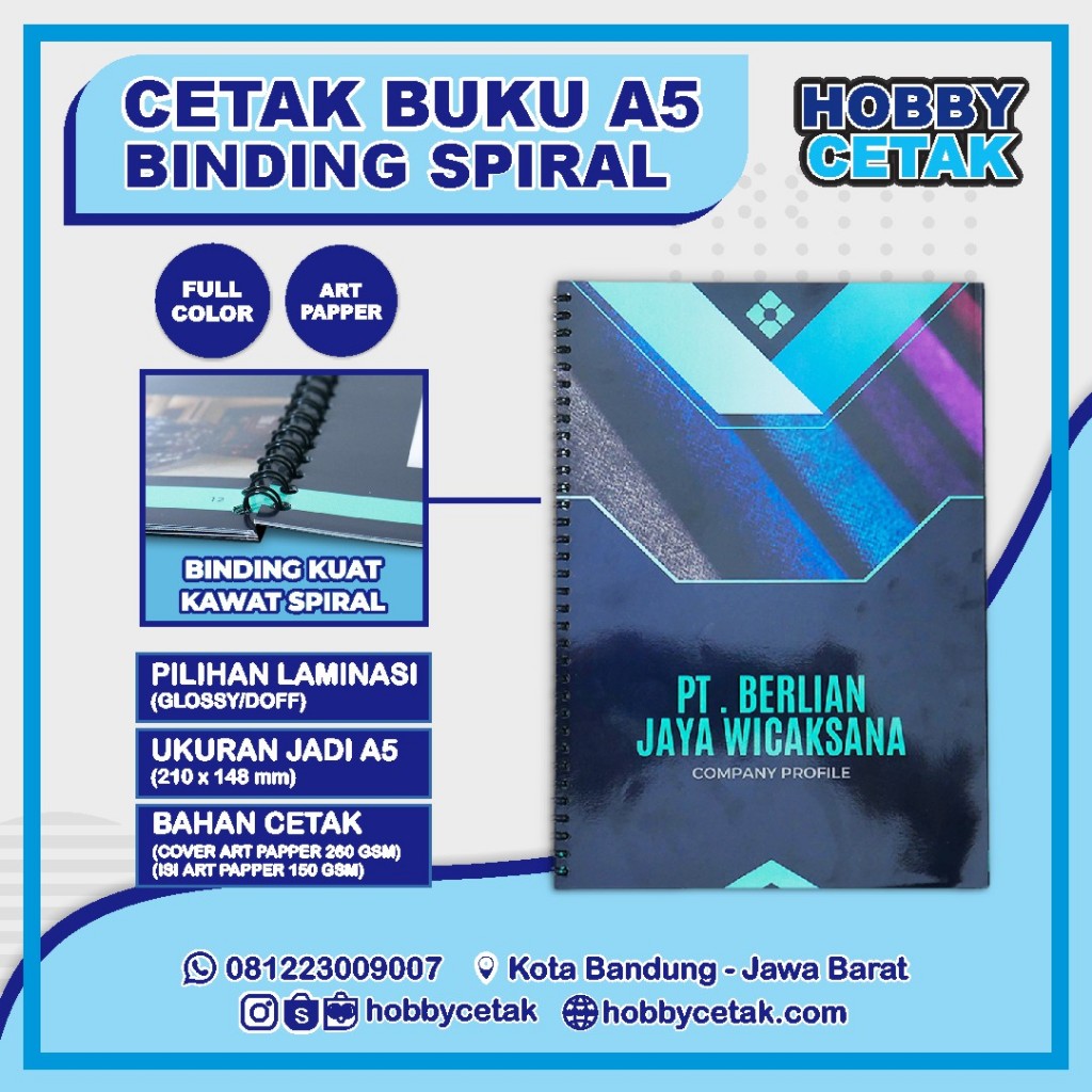 Jual Cetak Buku Majalah Katalog Company Profile (Compro) Ukuran A5 ...