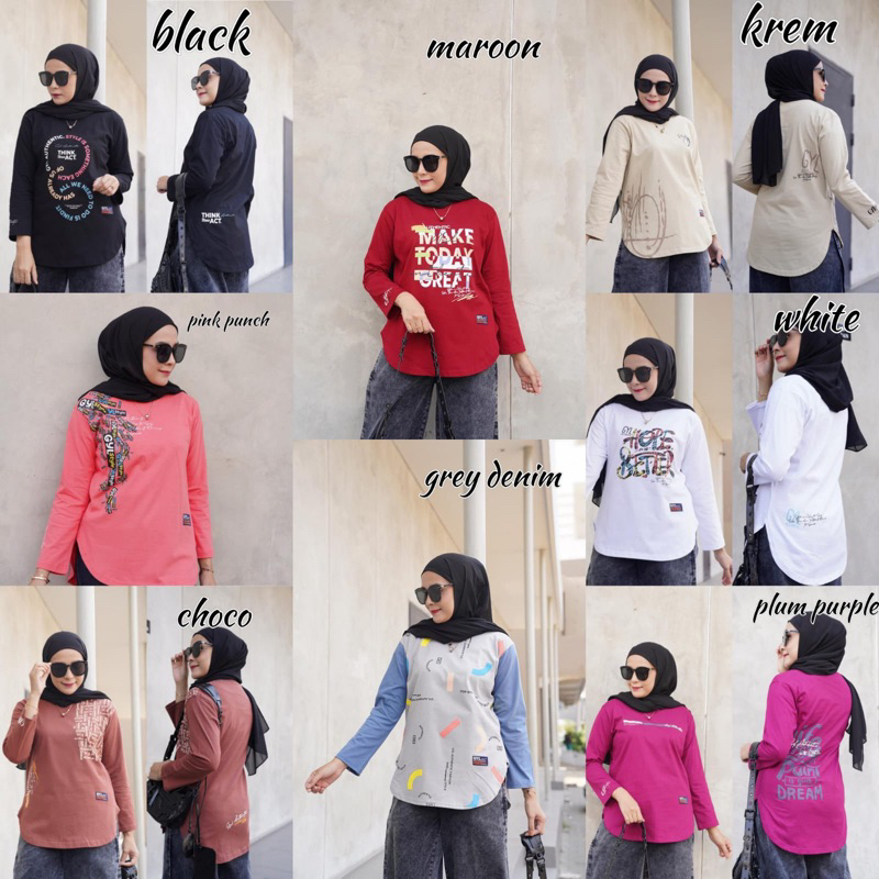 Jual GYL Top Slit ovall - GYL Kaos Oval | Shopee Indonesia