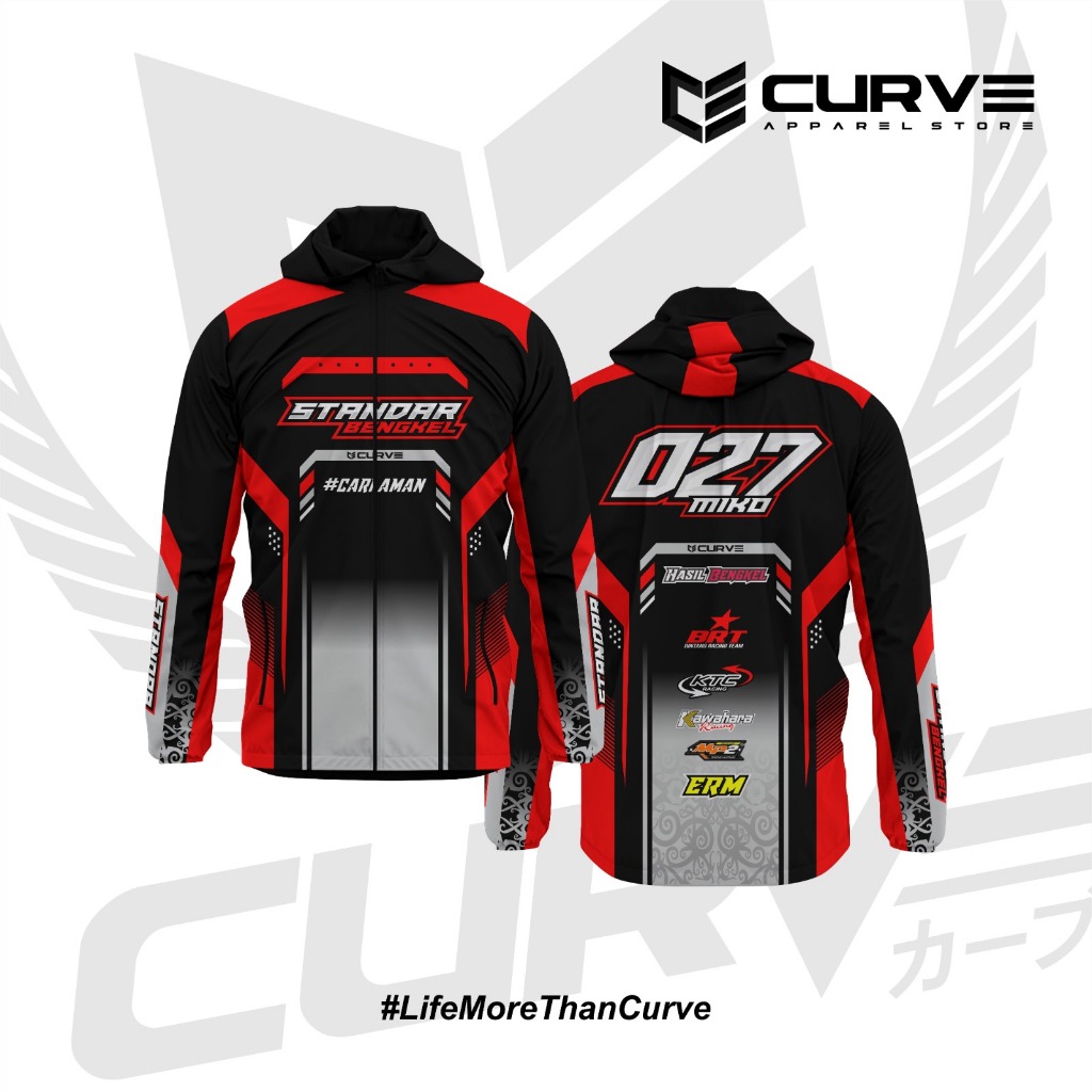 Jual JAKET PARASUT RACING CUSTOM FULL MOTIF GANTI NAMA DAN SPONSOR | Shopee Indonesia