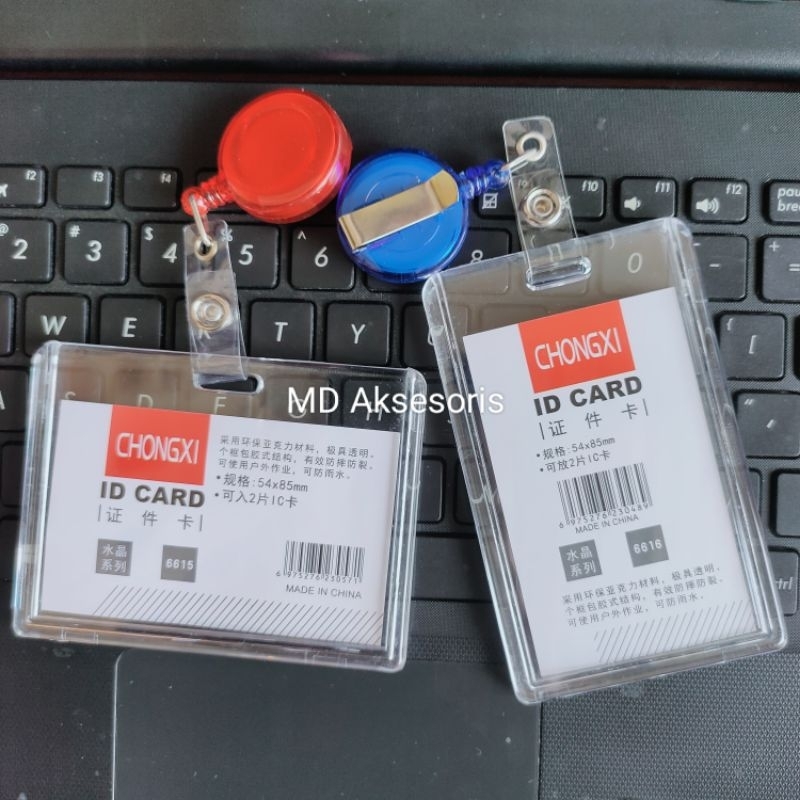 Jual Tempat Id Card Akrilik Transparan Holder Id Card Akrilik ...
