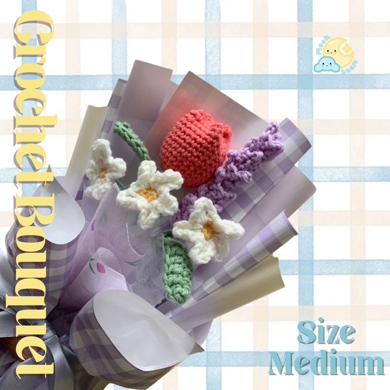 Jual Crochet Mini Bouquet / Buket Bunga Rajut Mini by Moon Beam ...