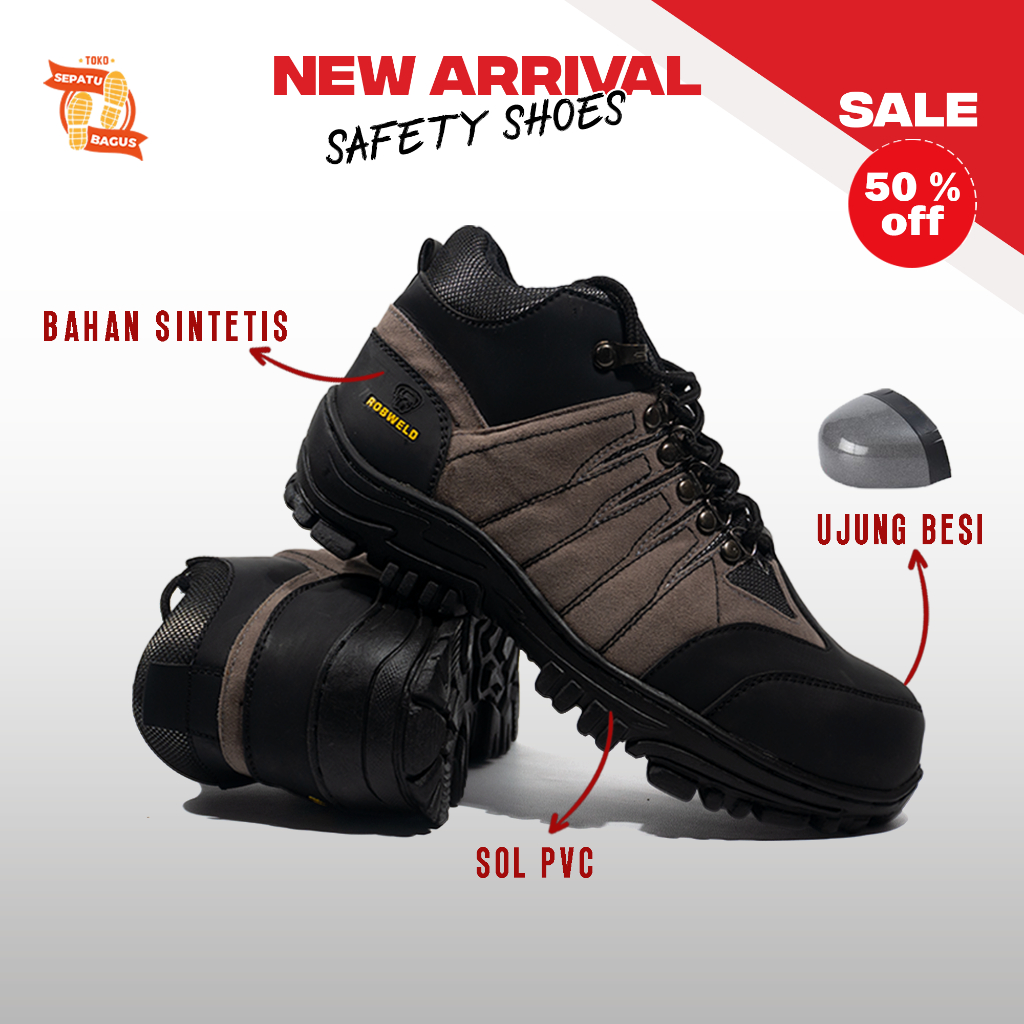 Jual Sepatu Safety Pria Proyek ujung Besi - Septy Shoes Boot Original ...