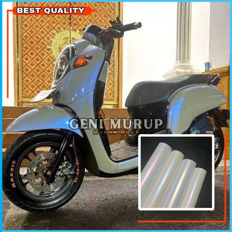 Jual Stiker skotlet putih lembayung biru sticker scotlite motor ...