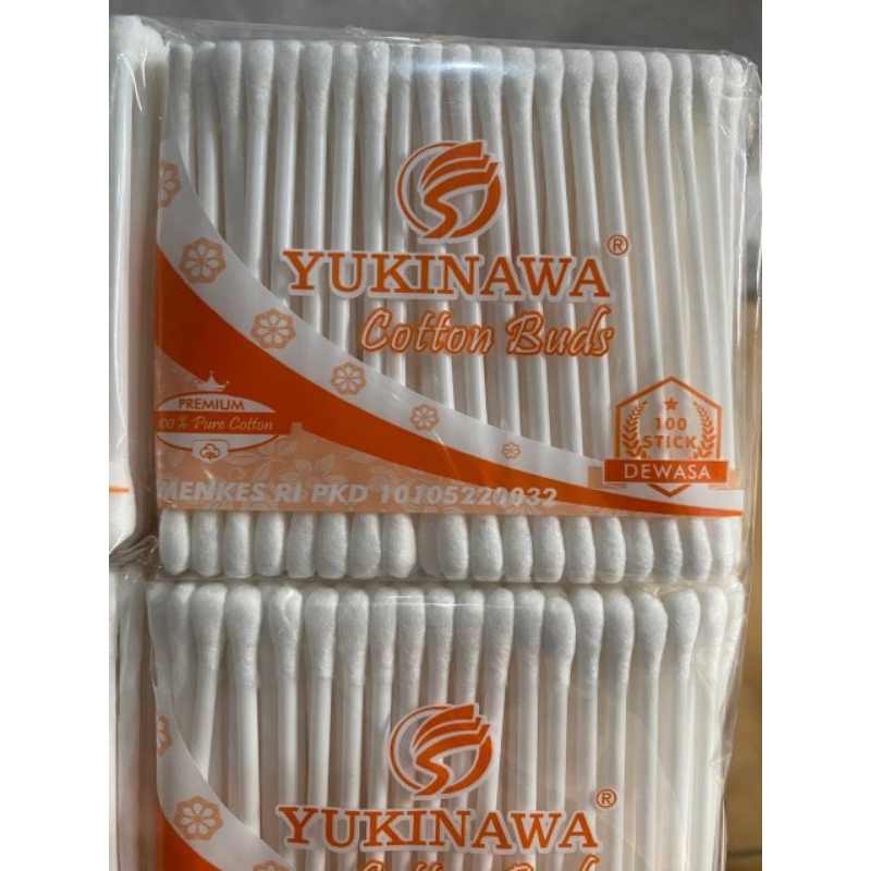 Jual cotton buds yukinawa 100 pcs per pak pembersih telinga | Shopee Indonesia