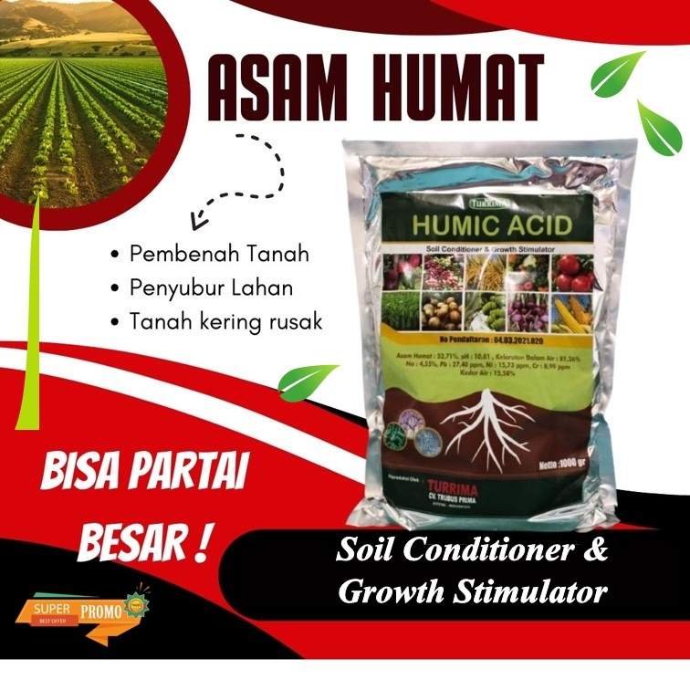Jual Asam Humat Pupuk Pembenah Media Tanam Penyubur Tanaman, Humic Acid Original Serbuk | Shopee ...