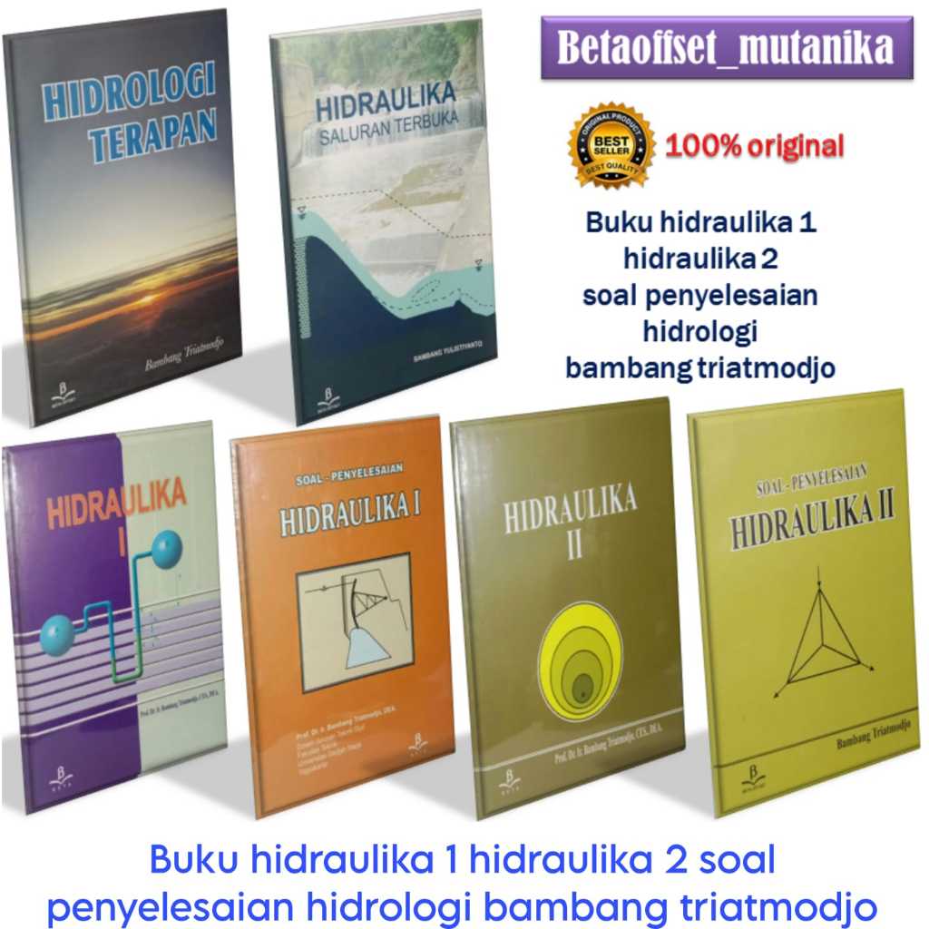Jual Buku hidraulika 1 hidraulika 2 soal penyelesaian hidrologi bambang triatmodjo | Shopee ...