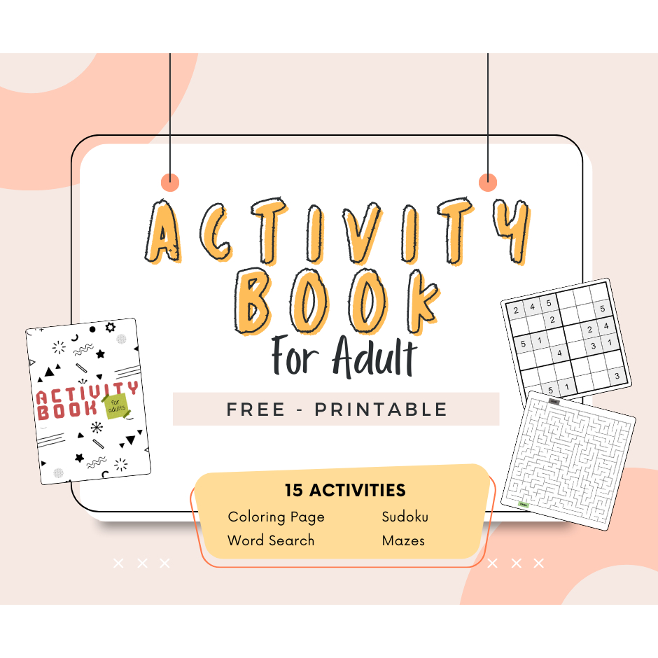 Jual Printable Activity Book for Adult (Buku Aktifitas untuk dewasa ...