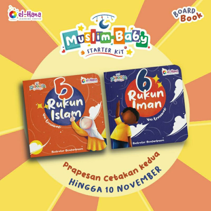 Jual ready Boardbook 5 rukun Islam dan 6 rukun Iman Muslim Baby Starter ...