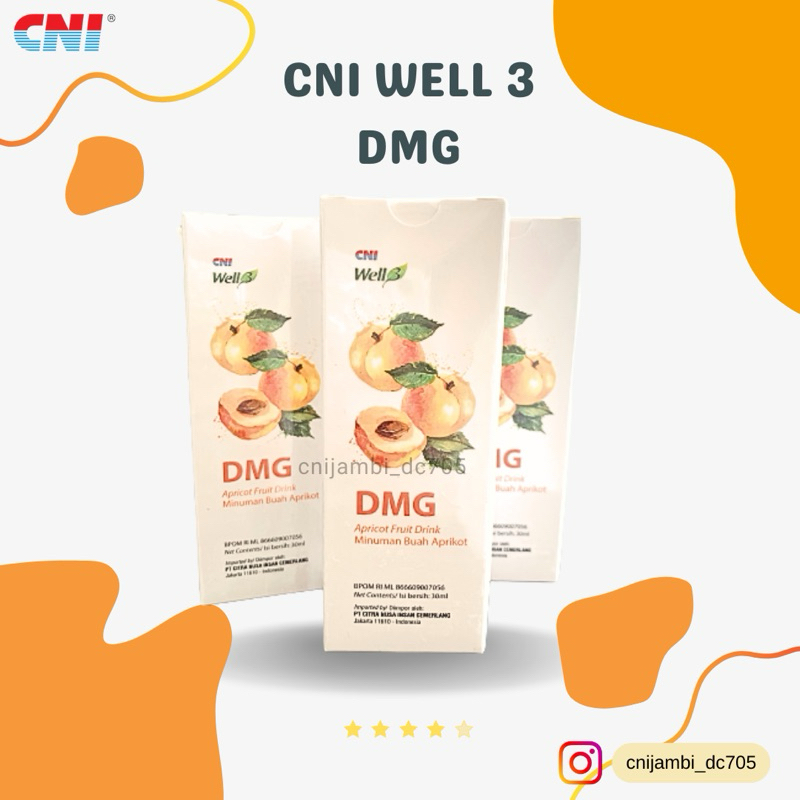 Jual CNI Well 3 DMG Apricot Fruit Drink | Suplemen Oxygen Booster | Shopee Indonesia