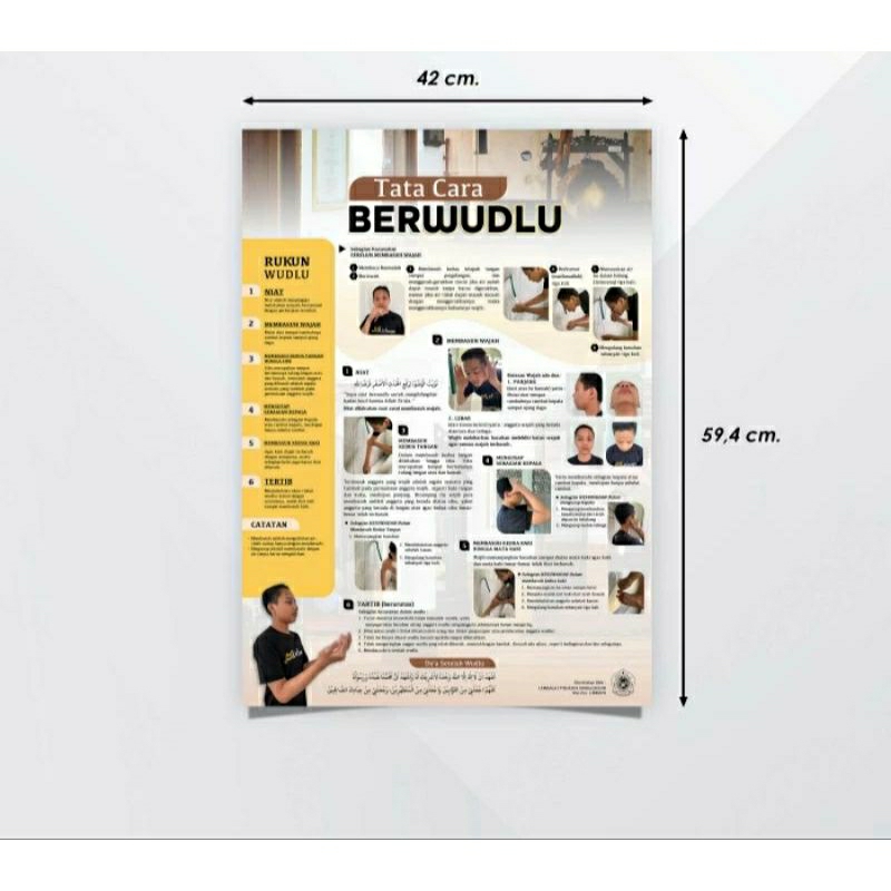 Jual poster wudhu LIM LIRBOYO poster wudlu poster gambar wudhu poster ...