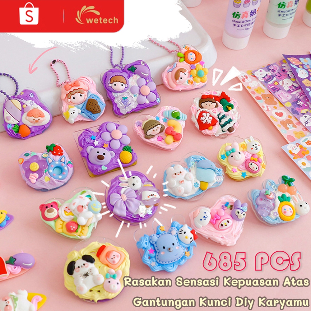 Jual WETECH 856 Pcs DIY Guka Sticker Lucu Set / Gantungan Kunci Akrilik ...