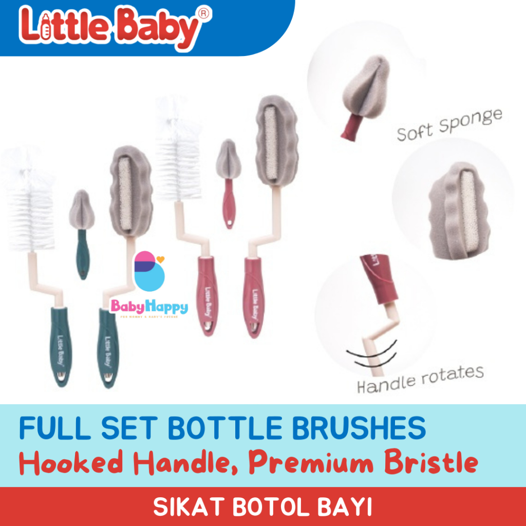 Jual LITTLE BABY SIKAT BOTOL BAYI - FULL SET BOTTLE BRUSHES | Shopee ...