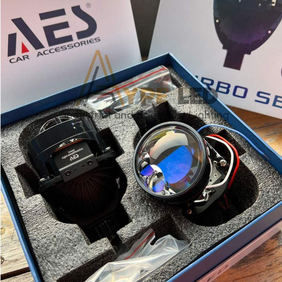 Jual ORIGINAL AES BILED TURBO DOUBLE LASER 60 WATT 2,5 INCHI BLUELENS ...