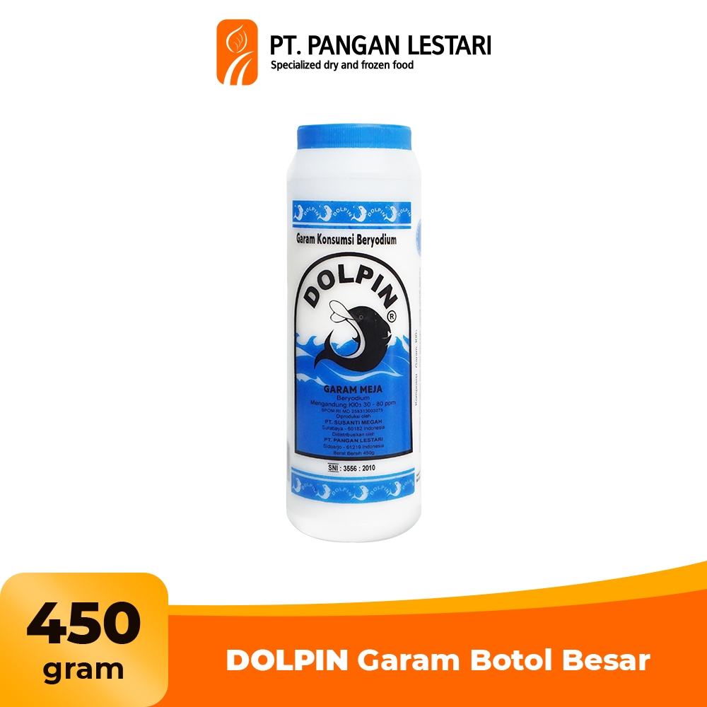 Jual DOLPIN Garam Botol Besar 450 gr | Shopee Indonesia