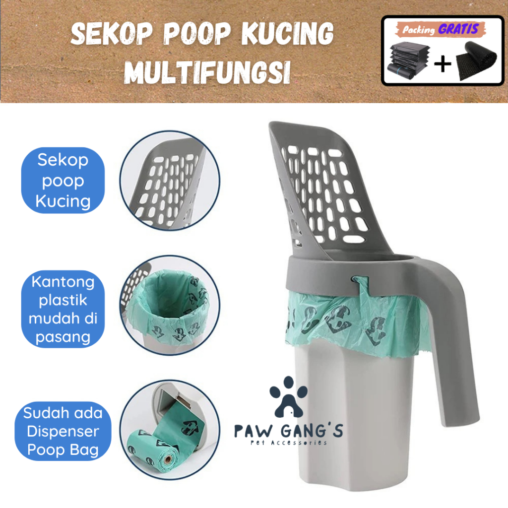 Jual Paw Gangs Sekop Litter Box Kucing Serokan Bak Pasir Kucing Sekop ...