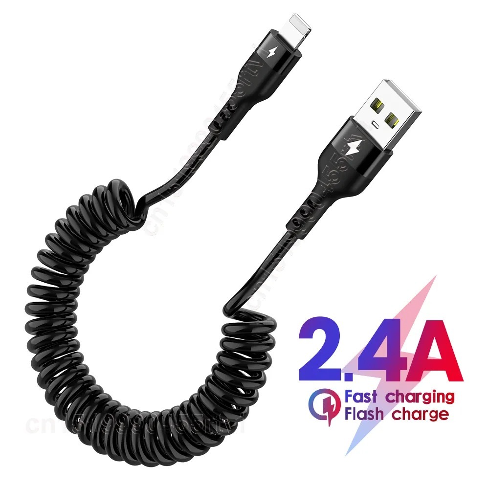 Jual Kabel Data Spiral Charger Cas Iphone USB to Lightning Spring ...