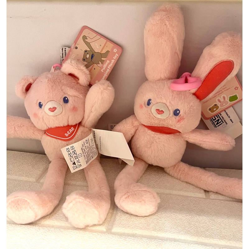 Jual COD Bali Miniso Strawberry Fox Cute Upward-Eared Rabbit Keychain ...