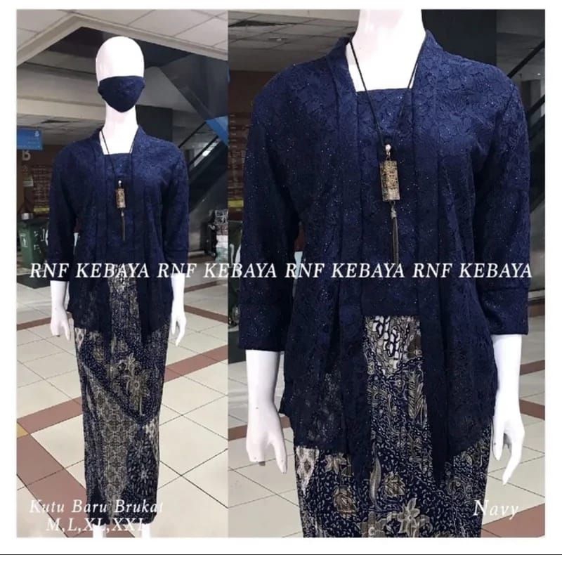 Jual set kebaya modern brokat kebaya kutubaru rok plisket kebaya wisuda kebaya | Shopee Indonesia
