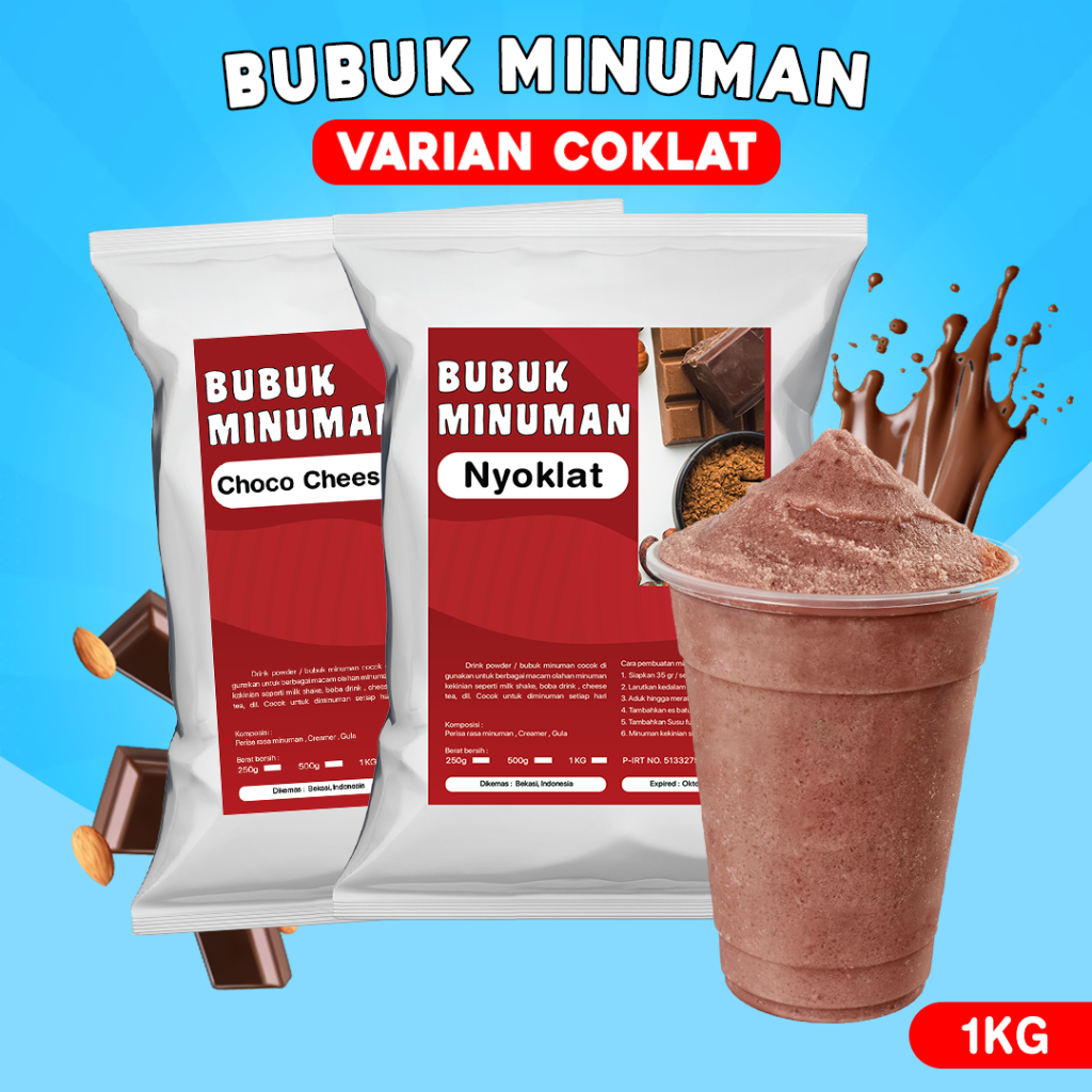 Jual BUBUK MINUMAN RASA 1KG / SERBUK MINUMAN ANEKA RASA COKLAT 1KG ...