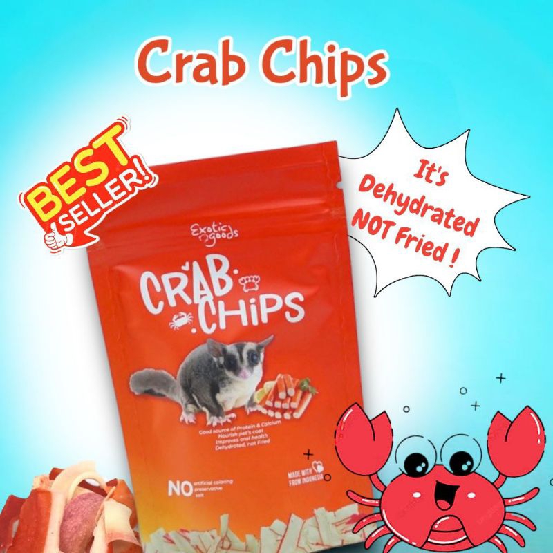 Jual EXOTICGOODS CRAB CHIPS 20gr SNACK KEPITING CRAB STICK SNACK SUGAR ...