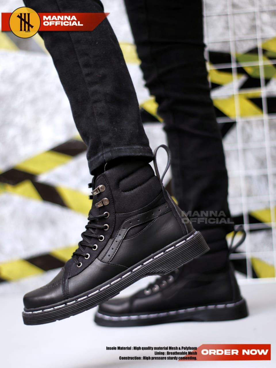 Jual Sepatu Boots Docmart Pantofel Kerja Pria Hitam | Shopee Indonesia