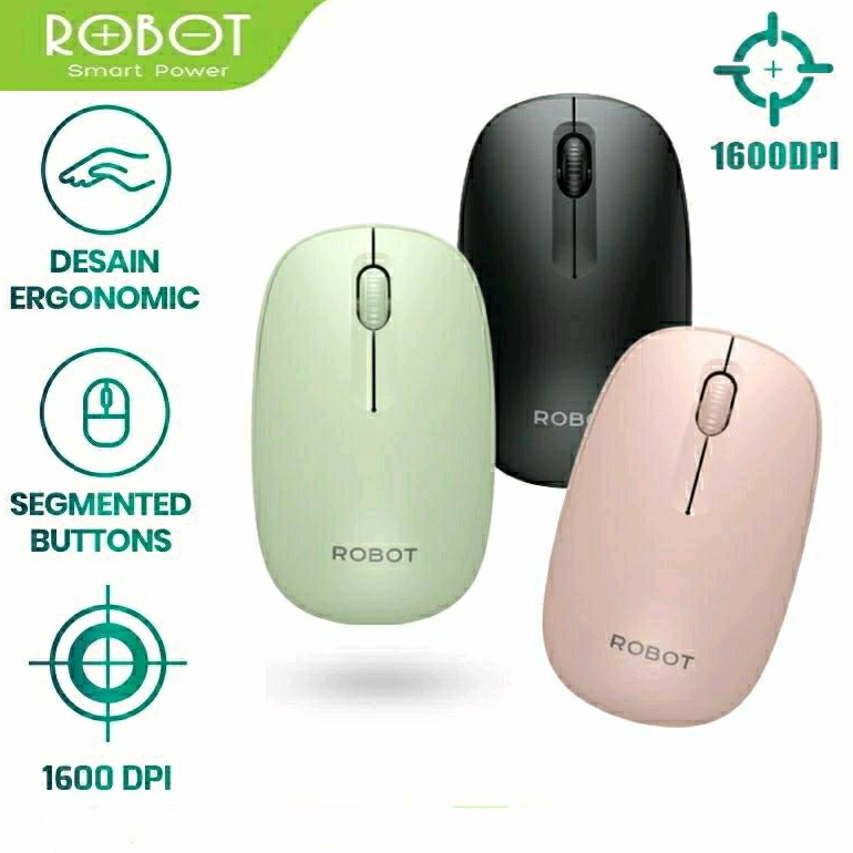 Jual Mouse Robot M260 Mouse Wireless 2.4G ORIGINAL | Shopee Indonesia