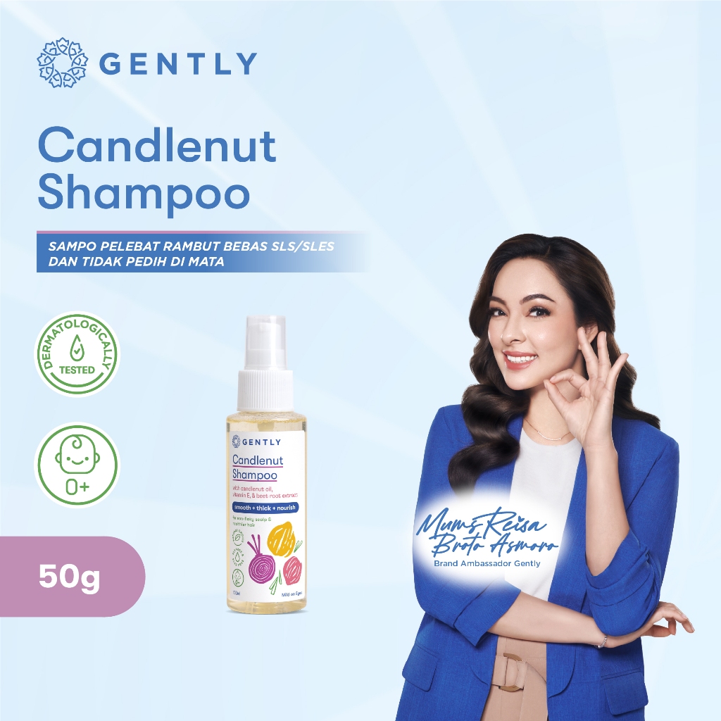 Jual Gently Candlenut Shampoo with Vitamin E 100ml || Perawatan Rambut | Shopee Indonesia