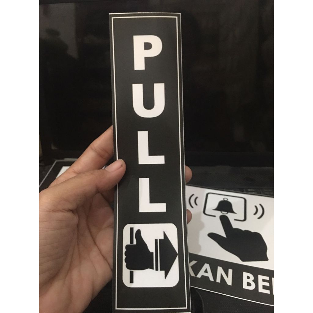Jual Stiker pintu GESER TARIK DORONG PUSH PULL tulisan tempelan anti ...