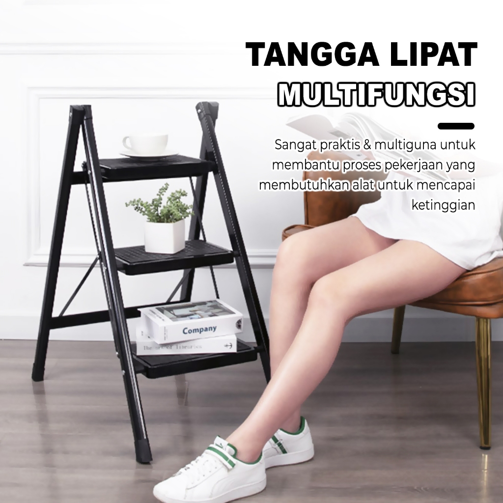 Jual Tangga Lipat Tangga Lipat Besi 3 Tingkat Tangga Toko Portable ...