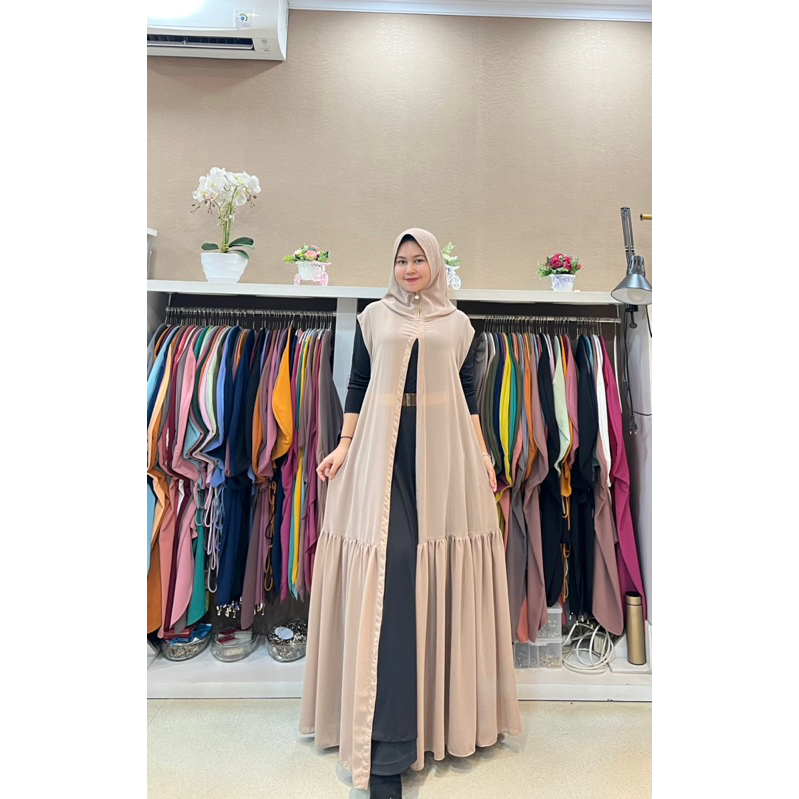 Jual HIJAB ROMPI LOVITA ZIPPER POLOS DAN MOTIF | JILBAB CARDI | JILBAB ...