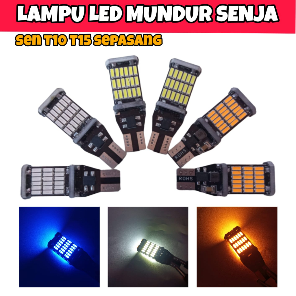 Jual Lampu Sen Dajjal 45 LED Sein Senja T10 T15 Super Terang | Shopee Indonesia
