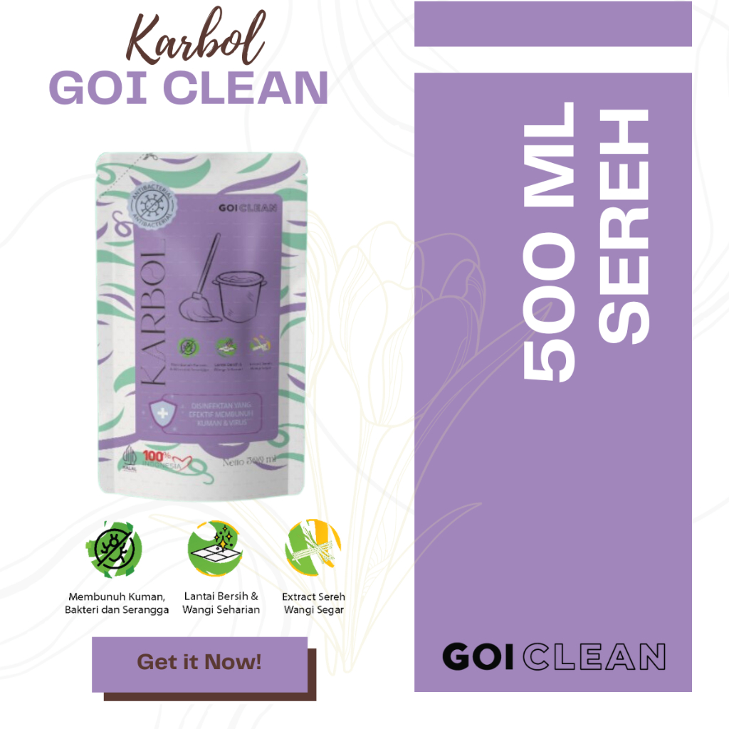 Jual GOI CLEAN | KARBOL Sereh & Pinus 250 ml Cairan Pembersih Lantai Anti Bakteri | Shopee Indonesia