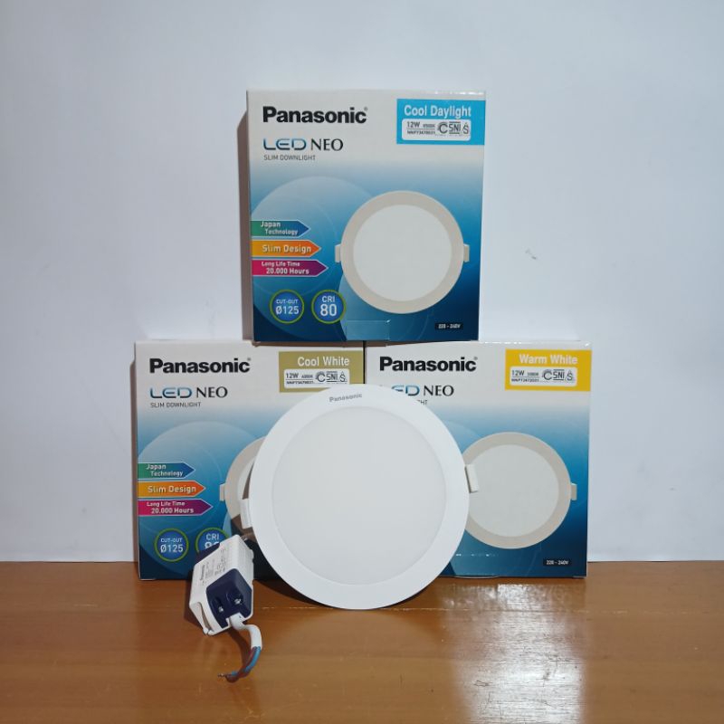 Jual Lampu downlight led panel panasonic IB bulat neo slim 12 Watt ...