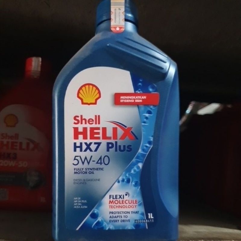 Jual oil shell helix hx7 plus 5w-40 fully synthetic motor oil diesel ...